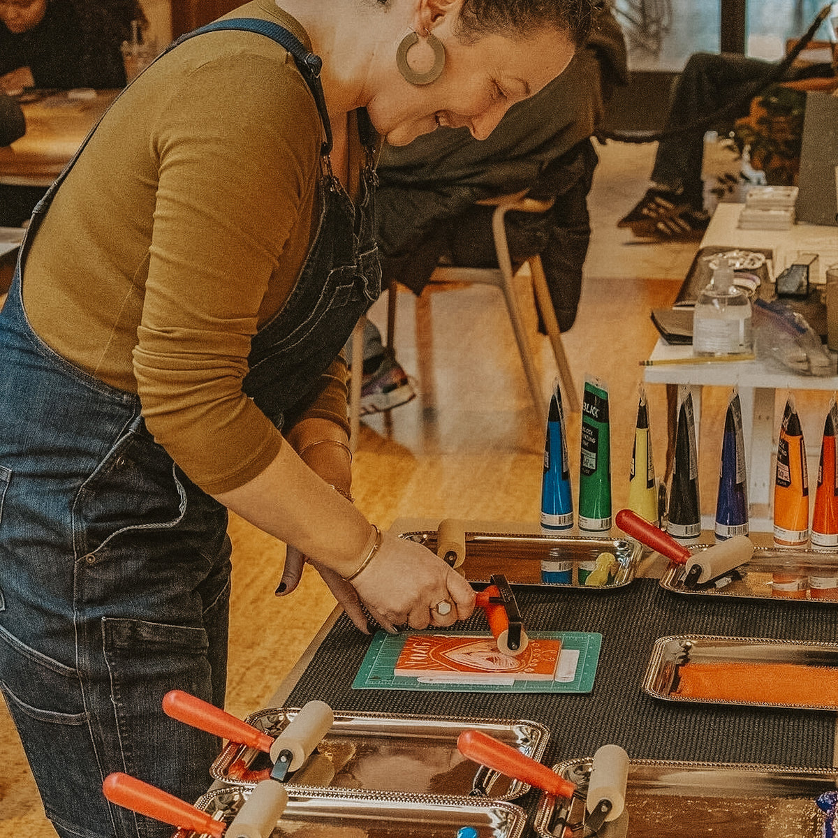Valentines Card Printmaking Class – Stoble Coffee Roasters